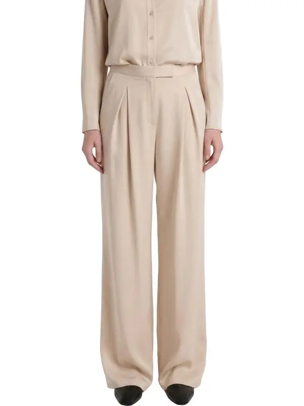 Max Mara Sand Wide Leg Pants - Cream