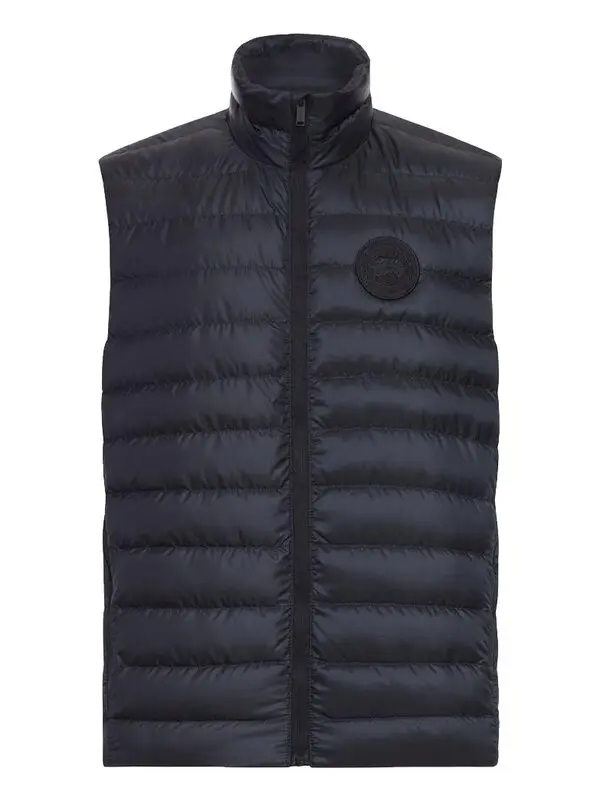 Canada Goose Quilted Stand Collar Sleeveless Jacket - Black