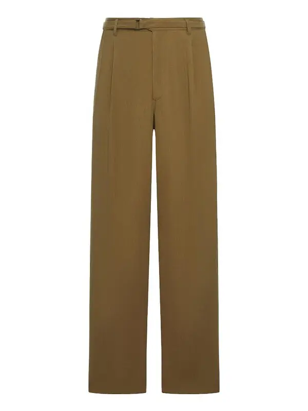 Giorgio Armani Cupro Natté Single Pleated Trousers - Multicolor