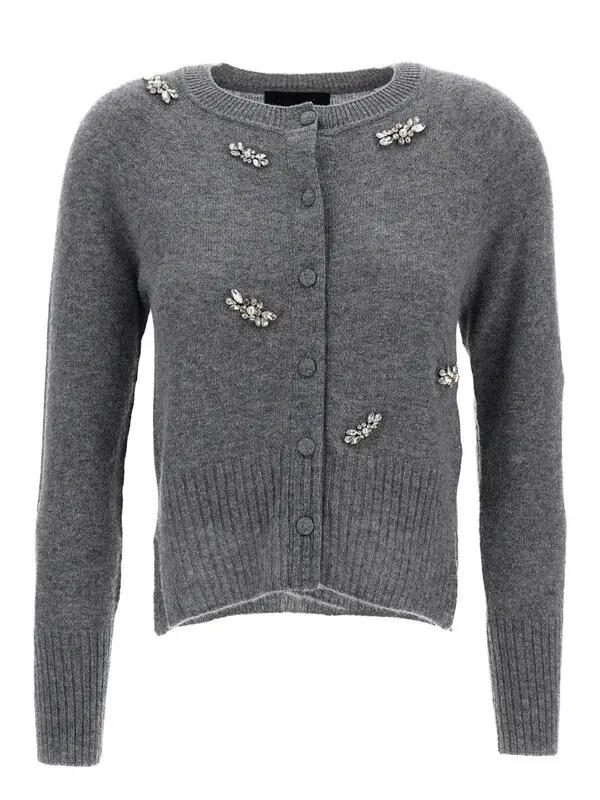 Simone Rocha Embellished Cashmere Cardigan With Crystals And Faux Pearls - Multicolor