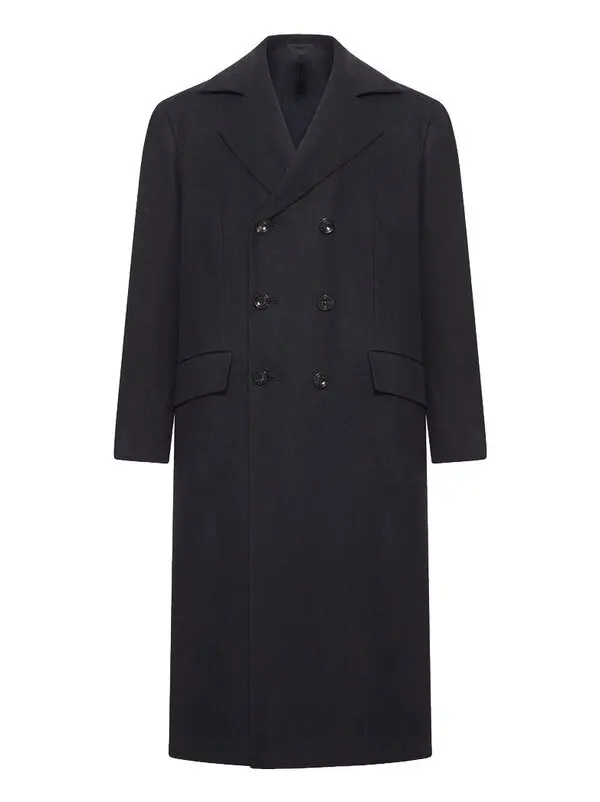 Kiton Mauro Long Cashmere Coat - Black