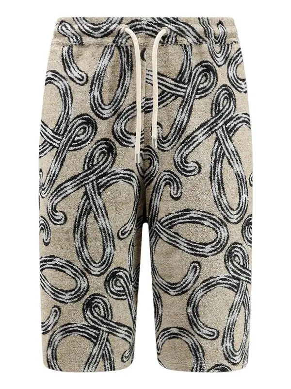 Loewe Terrycloth Shorts With Iconic Print - Multicolor