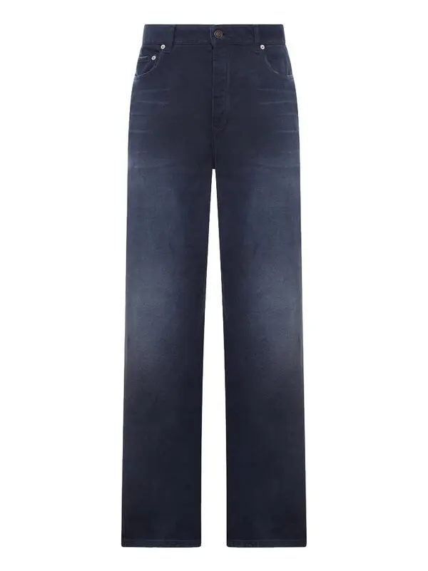 Balenciaga Wide Leg Denim Jeans - Multicolor