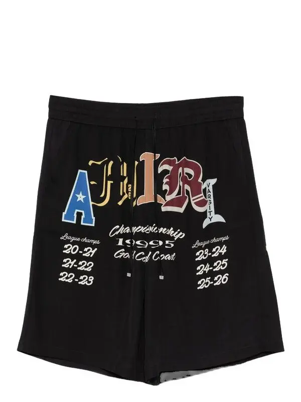 Amiri Cargo Shorts With Logo Detail - Black