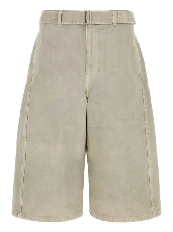 LEMAIRE Lemiare Belted Denim Bermuda Shorts - Gray