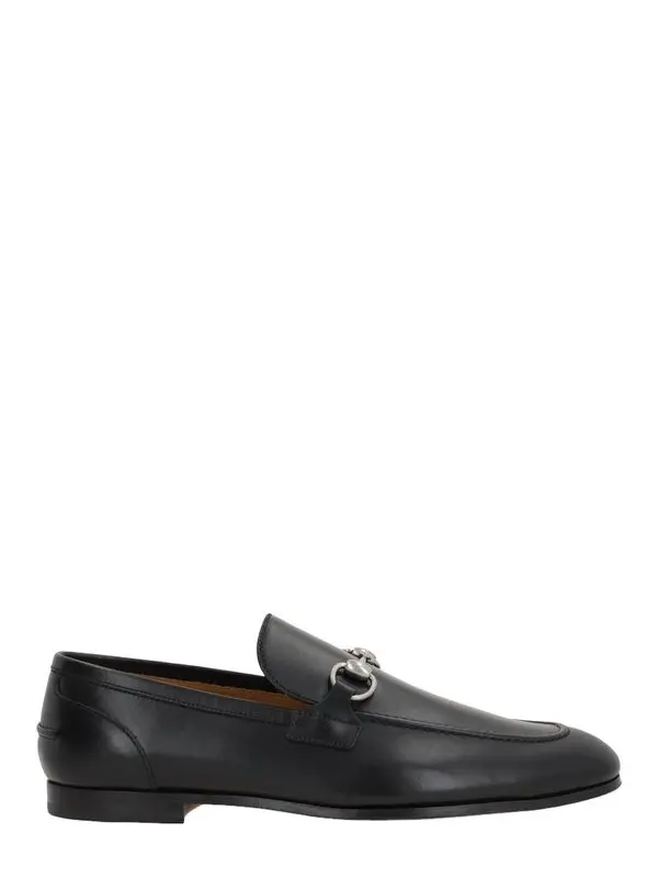 Gucci Calf Leather Loafers With Horsebit Detail - Black