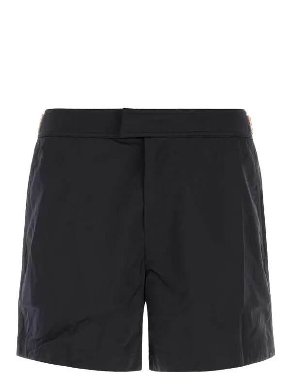 Zegna Navy Nylon Swimming Shorts - Blue
