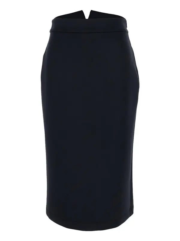 Moncler Skirt With Logo Patch - Multicolor