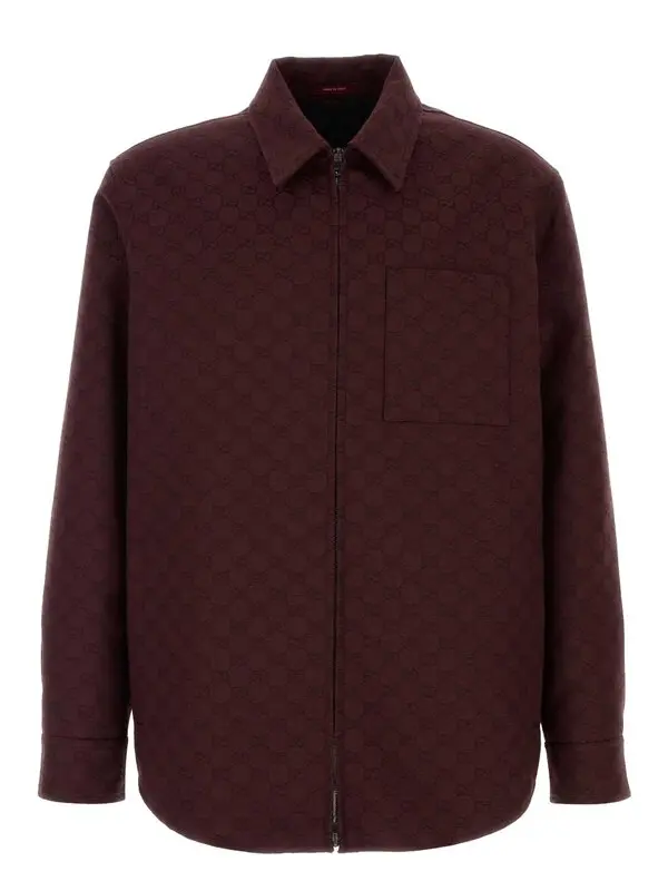 Gucci Gg Fabric Zip-up Jacket - Red