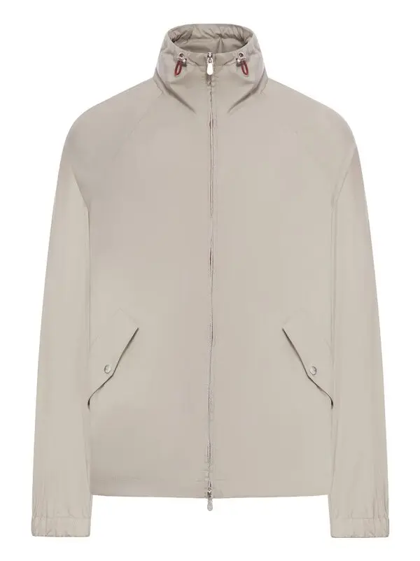 Brunello Cucinelli Technical Fabric Jacket With Hood - Brown