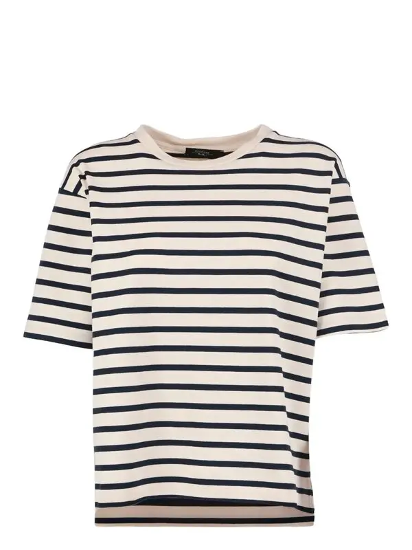 Max Mara Striped Cotton T-shirt - Multicolor