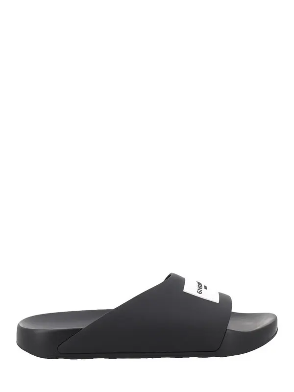 Givenchy Slides With Logo - Black