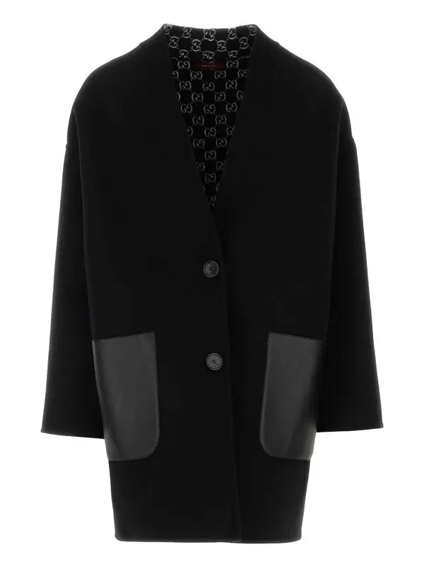 Gucci Reversible Wool Blend Coat - Black