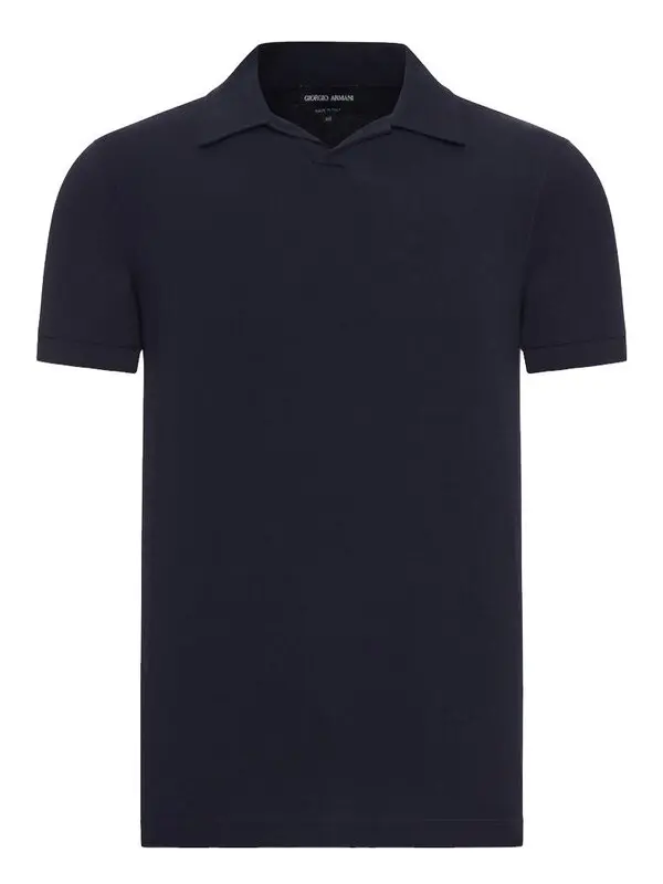Giorgio Armani Short-sleeved Polo Shirt In Technical Fabric - Multicolor