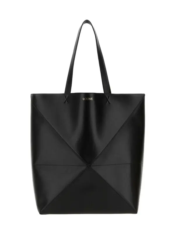 Loewe Leather Large Shopping Bag - Black