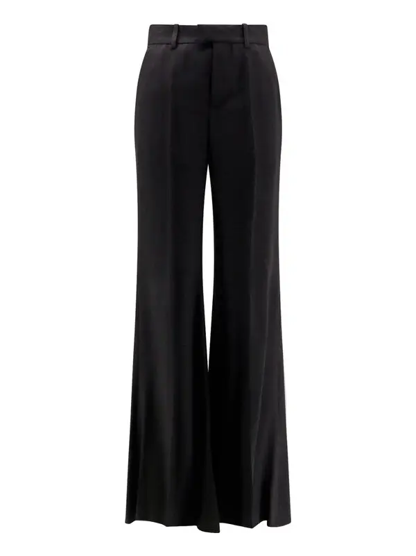 Balenciaga Flared Viscose Trousers - Multicolor