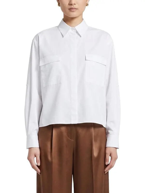 Max Mara Shirt With Classic Collar And Button-up Front - White