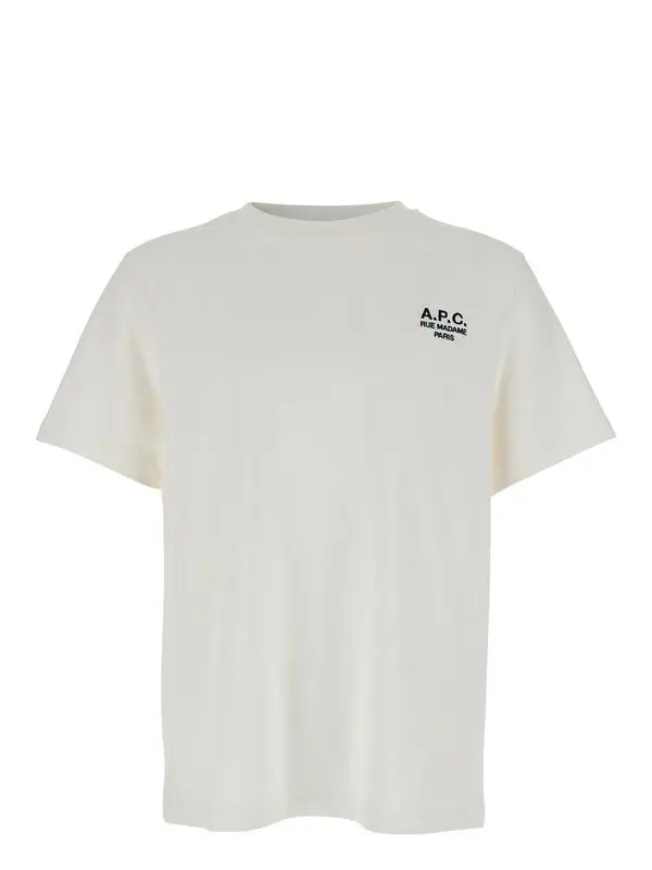 A.p.c. Cotton T-shirt With Embroidered Logo - White
