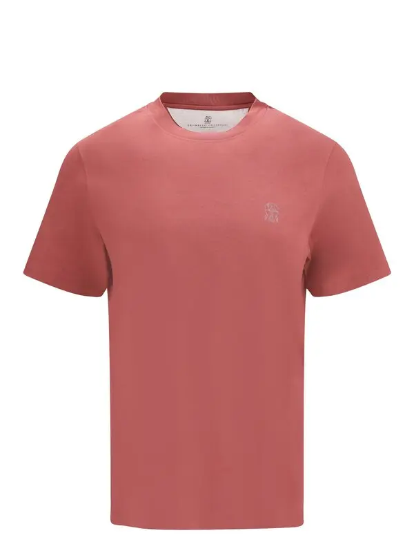 Brunello Cucinelli Logoed T-shirt - Red