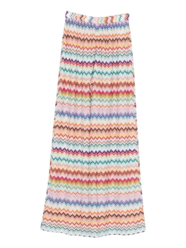 Missoni Viscose Patterned Pants - Multicolor