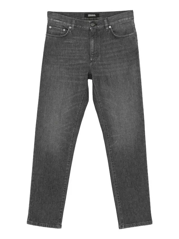 Zegna Grey Denim Slim-fit Jeans - Gray