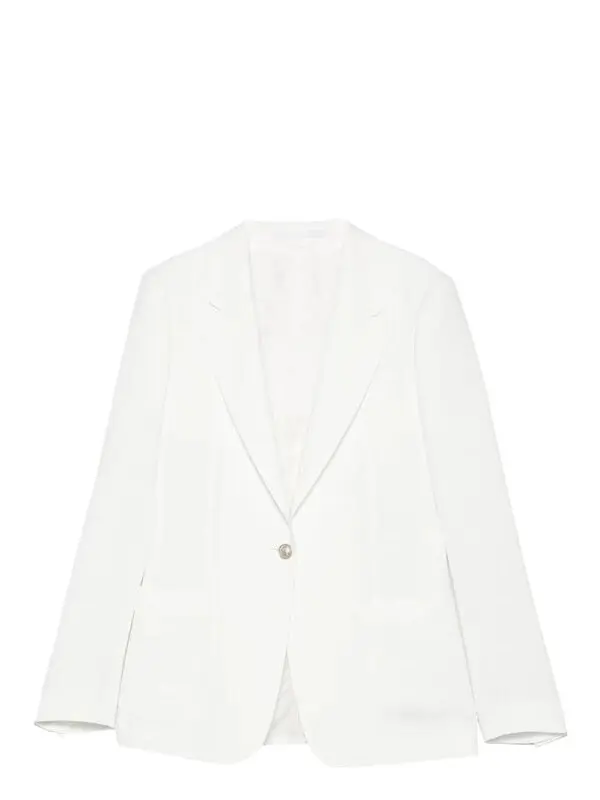 Tagliatore Single-button Blazer With Peak Lapels - White