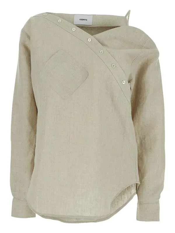 Coperni Classic Collar Linen Shirt - Multicolor