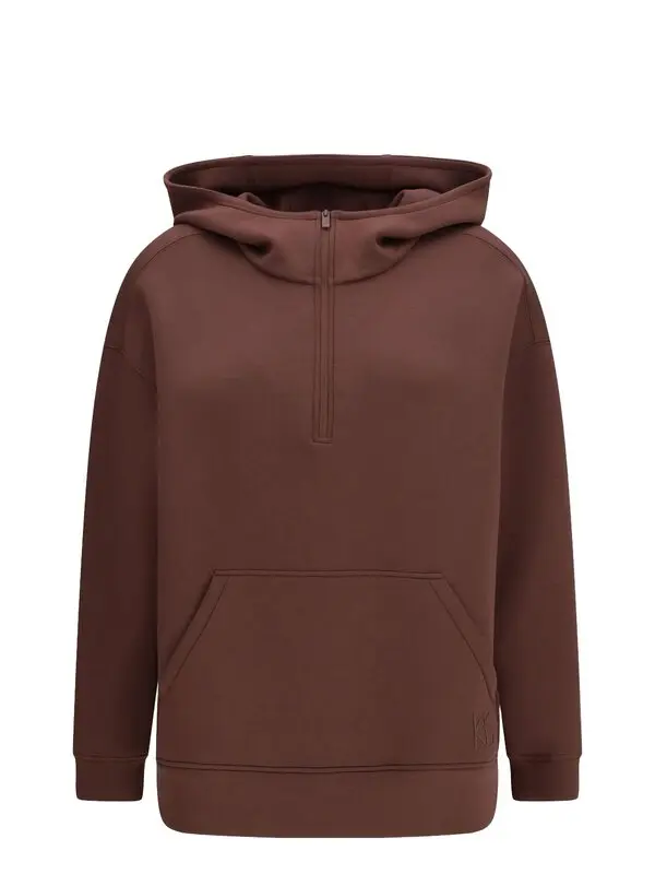 Max Mara Half-zip Hoodie - Brown