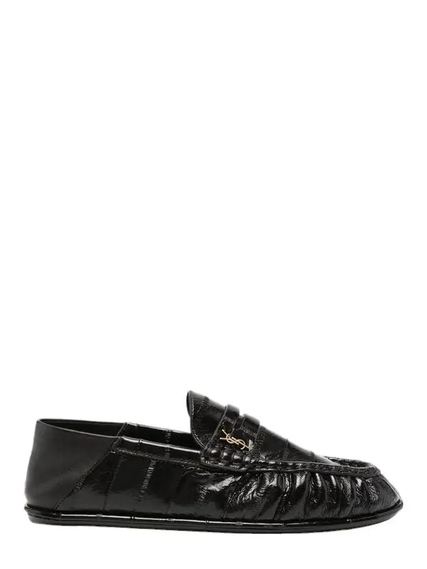 Saint Laurent Suede Loafer Mules - Brown