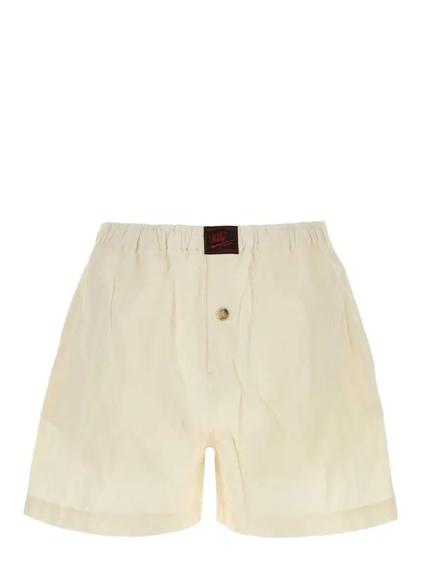 WILLY CHAVARRIA Ivory Cotton Blend Shorts - White
