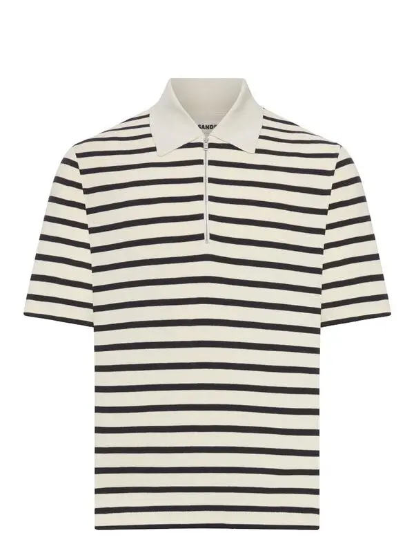 JIL SANDER Short-sleeved Polo Shirt Made Of Cotton Jersey - Multicolor