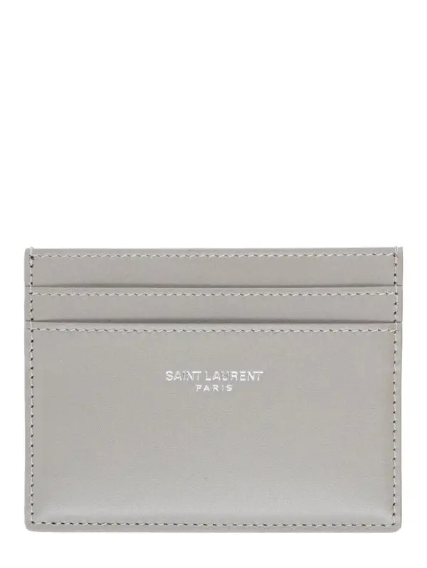 Saint Laurent Logo Card Holder - Gray
