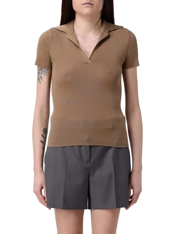 Max Mara Short Sleeve Knit Polo - Cream