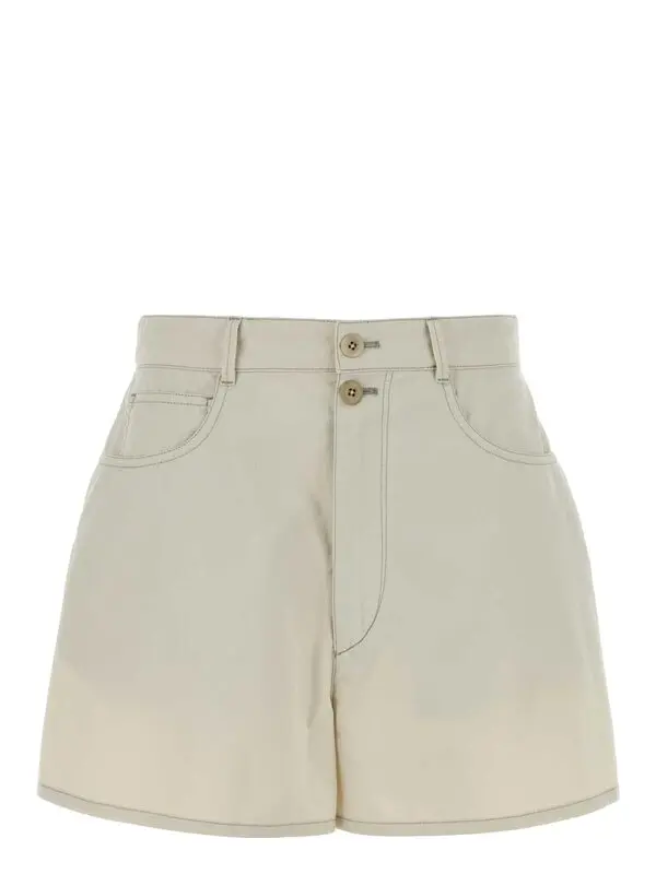 LEMAIRE Ivory Cotton Shorts - White