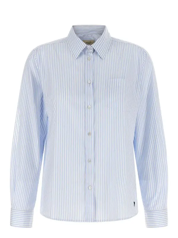 Max Mara Striped Cotton Shirt - Blue