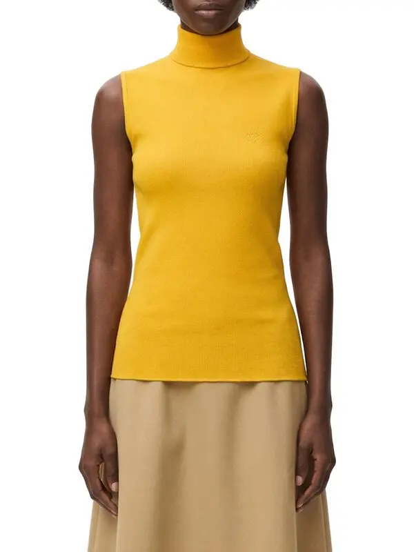 Loewe Sleeveless Turtleneck Top - Yellow