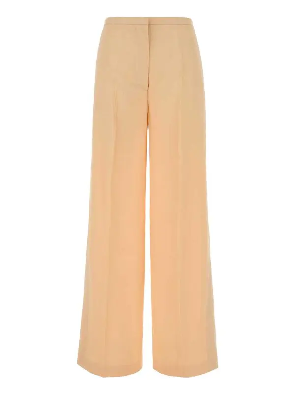 Alberta Ferretti Cotton Palazzo Pant - Orange