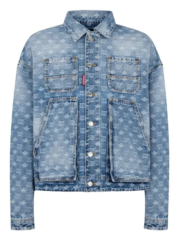 Dsquared2 Denim Logo Jacket - Blue