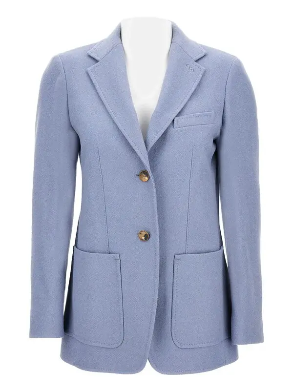 Max Mara Single-breasted Wool Blend Jacket - Multicolor
