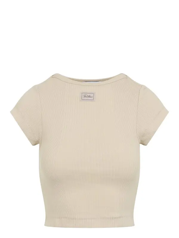 JEAN PAUL GAULTIER Ribbed Cropped T-shirt - Multicolor