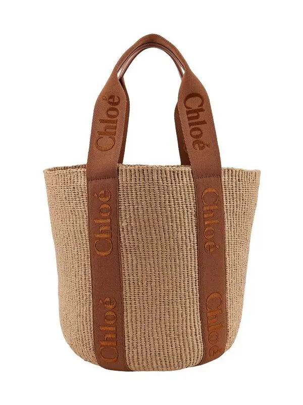 Chloé Raffia Tote Bag - Cream