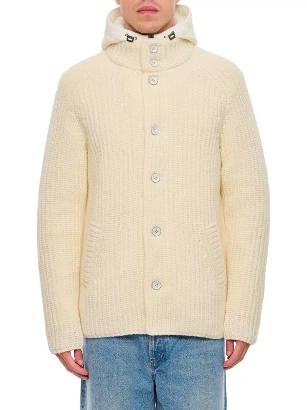 Herno Knitted Hooded Cardigan - Multicolor