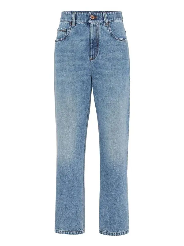 Brunello Cucinelli Straight-leg Denim Jeans - Blue