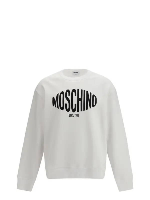 Moschino Printed Organic Cotton Sweatshirt - White