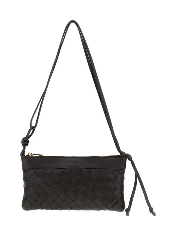 Bottega Veneta Double Patch Woven Leather Shoulder Bag - Multicolor