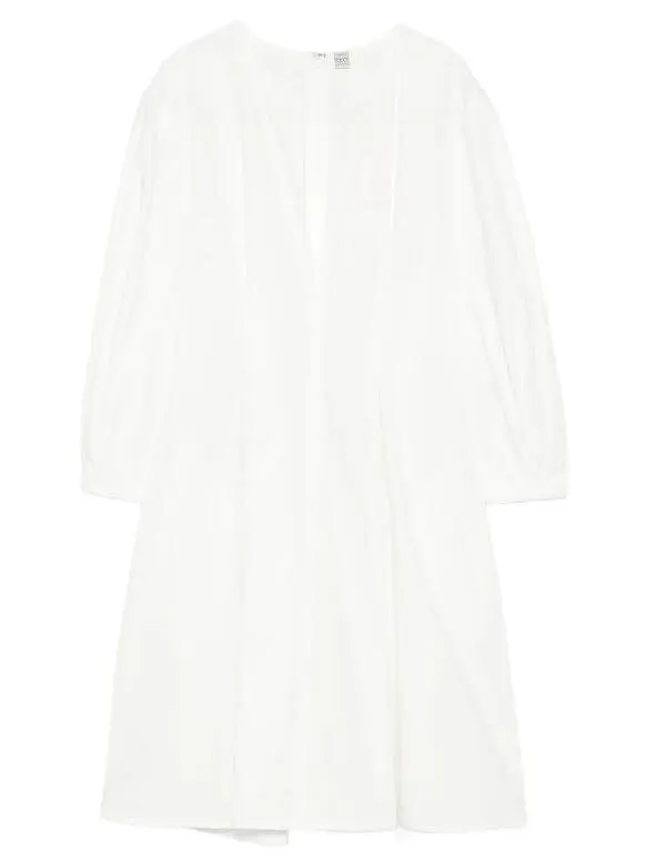 TOTEME Organic Cotton V-neck Shirt - White