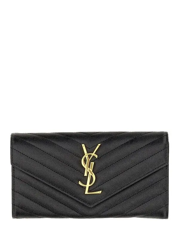 Saint Laurent Monogram Wallet - Black