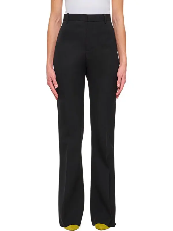 Bottega Veneta Sartorial Wool Twill Flared Pants - Multicolor