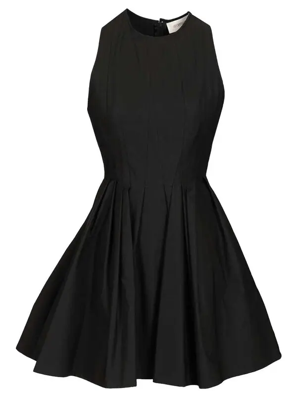 Sportmax Sleeveless Washed Cotton Mini Dress - Black