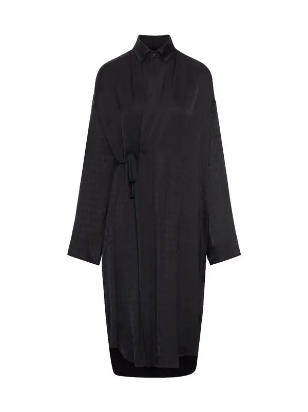 Balenciaga Cocoon Wrap Dress - Black
